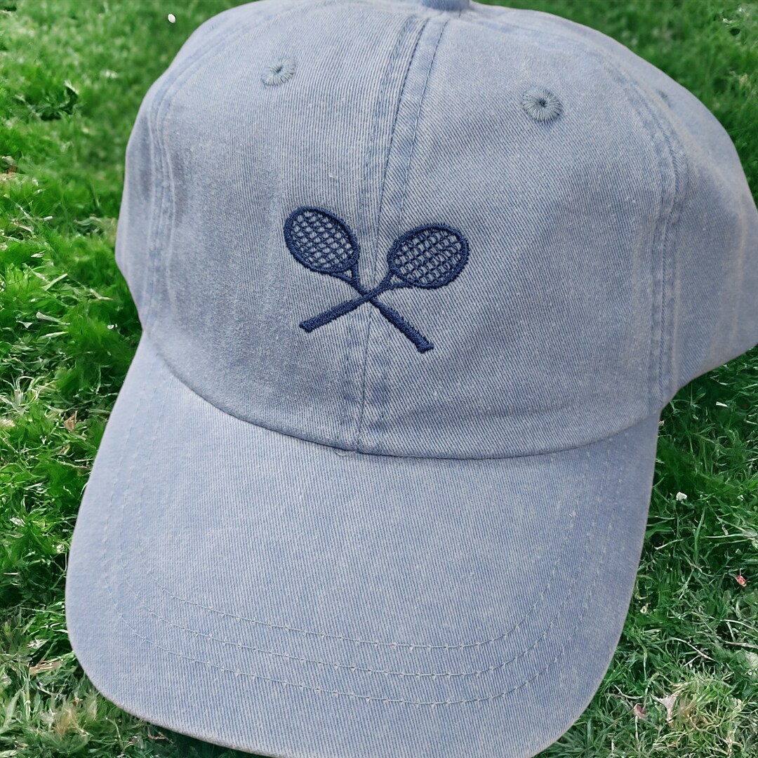 Embroidered Tennis Racket Baseball Cap - Tennis Hat - Personalized ...