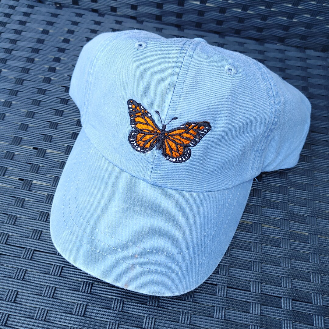 Monarch Butterfly Cap - Embroidered Men Women Wildlife Hat - Gardener ...