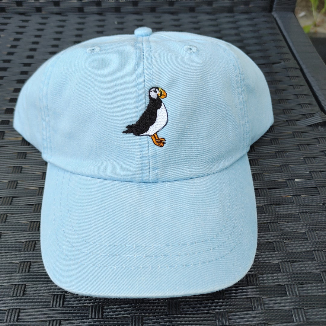Embroidered Puffin Bird Cap - Bird Watcher Lover Gift - Mom Dad ...