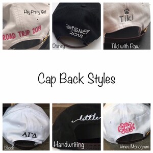 Cap Back - Back of Cap Text Add On - Etsy