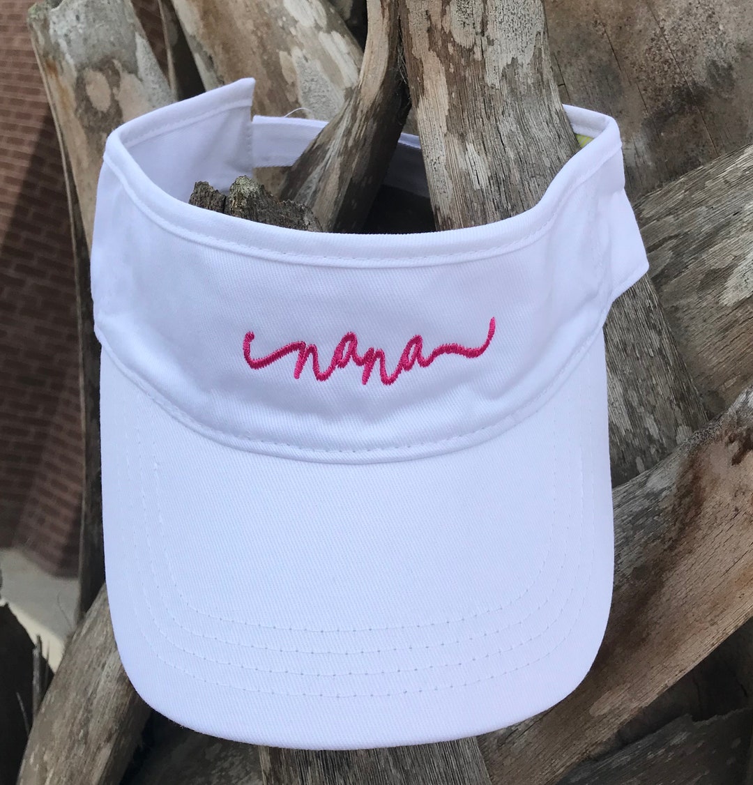 Custom Embroidered Visor - Embroidered Sun Visors - Custom Handwriting ...