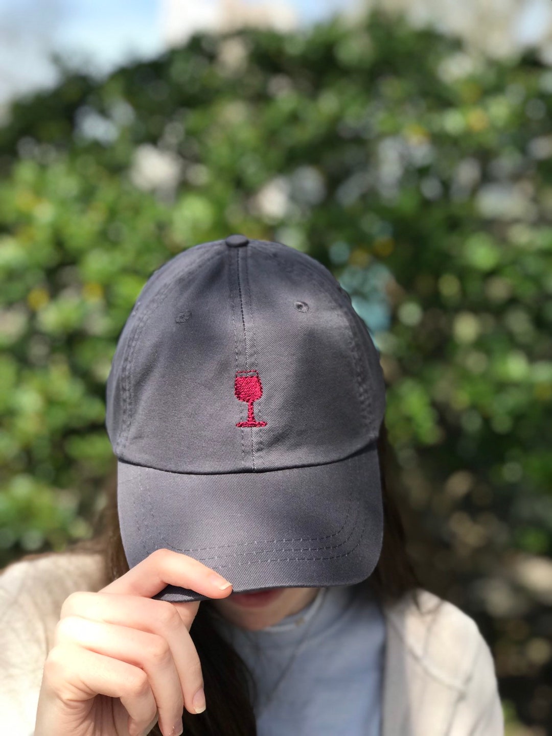 Embroidered Tiny Wine Glass Baseball Cap - Bachelorette Gifts - Party ...