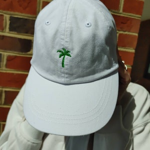 Embroidered Palm Tree Baseball Hat - Tiny Design Palm Tree Cap - Summer ...