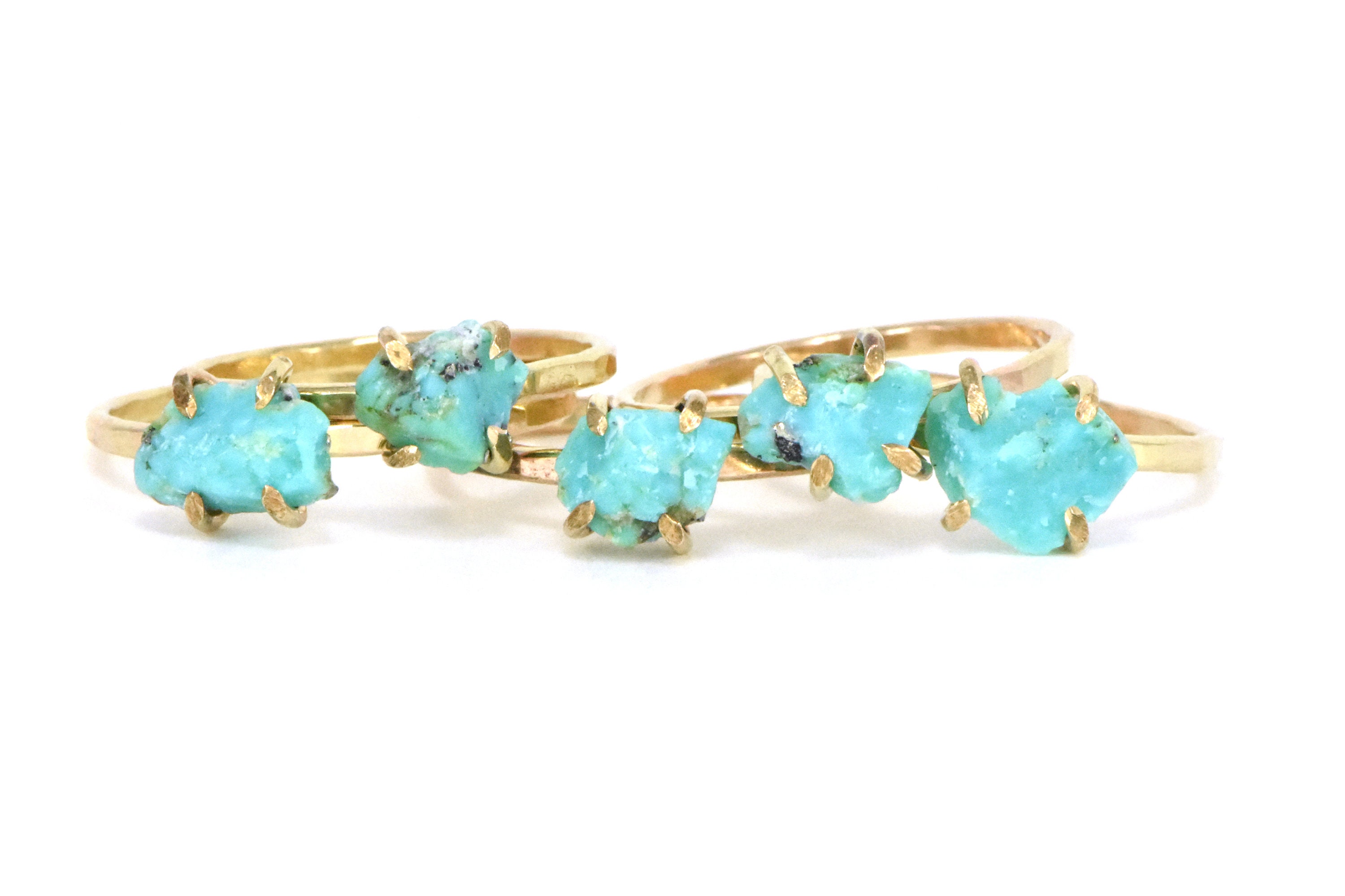 Raw Turquoise Ring December Birthstone Ring Raw Stone Ring | Etsy