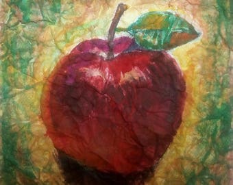 Apple painting | Etsy