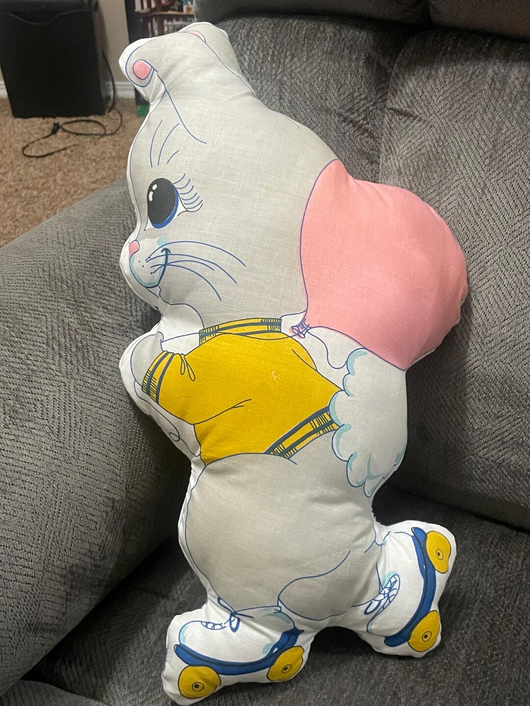 Vintage Cut and Sew 80s Nichols Store Roller Skating Rabbit Pillow Doll ...