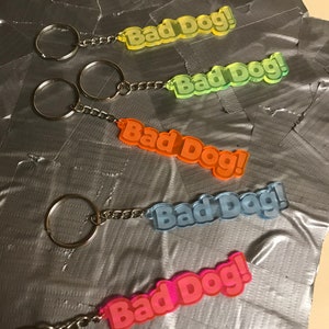 Bad Dog Acrylic Keychain - Etsy