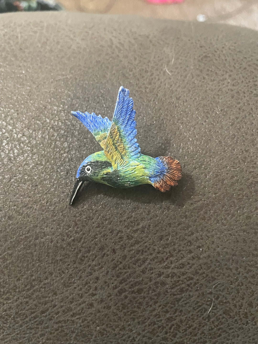 Vintage Handpainted Hummingbird Pin/brooch - Etsy