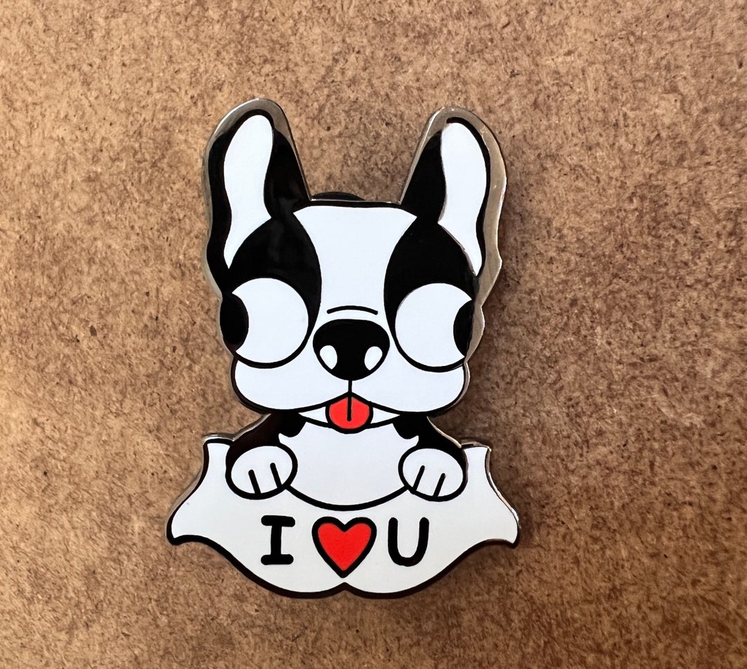 Boston Terrier Enamel Pin - Etsy