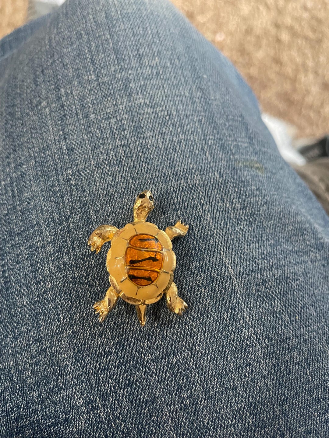 Vintage Turtle Pin - Etsy
