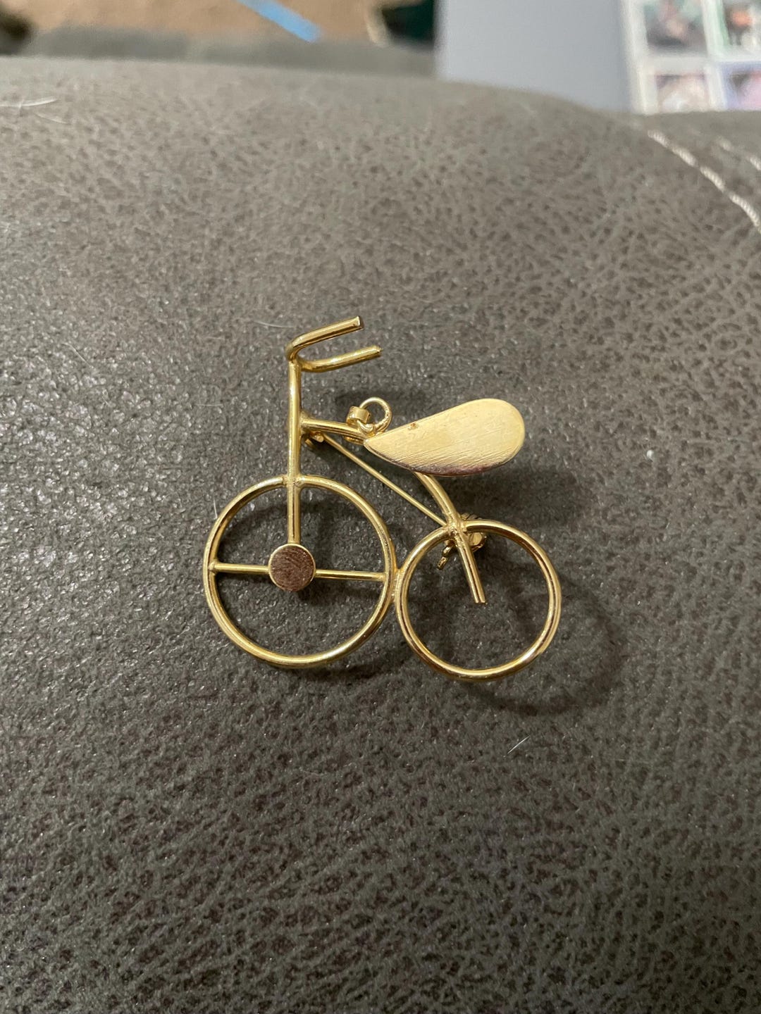 Old Time Bicycle Gold Tone Pin or Bike Pendant Vintage Jewelry - Etsy