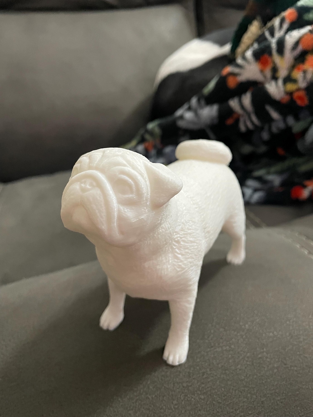 3D Printed Pug Figure/statue Standing - Etsy