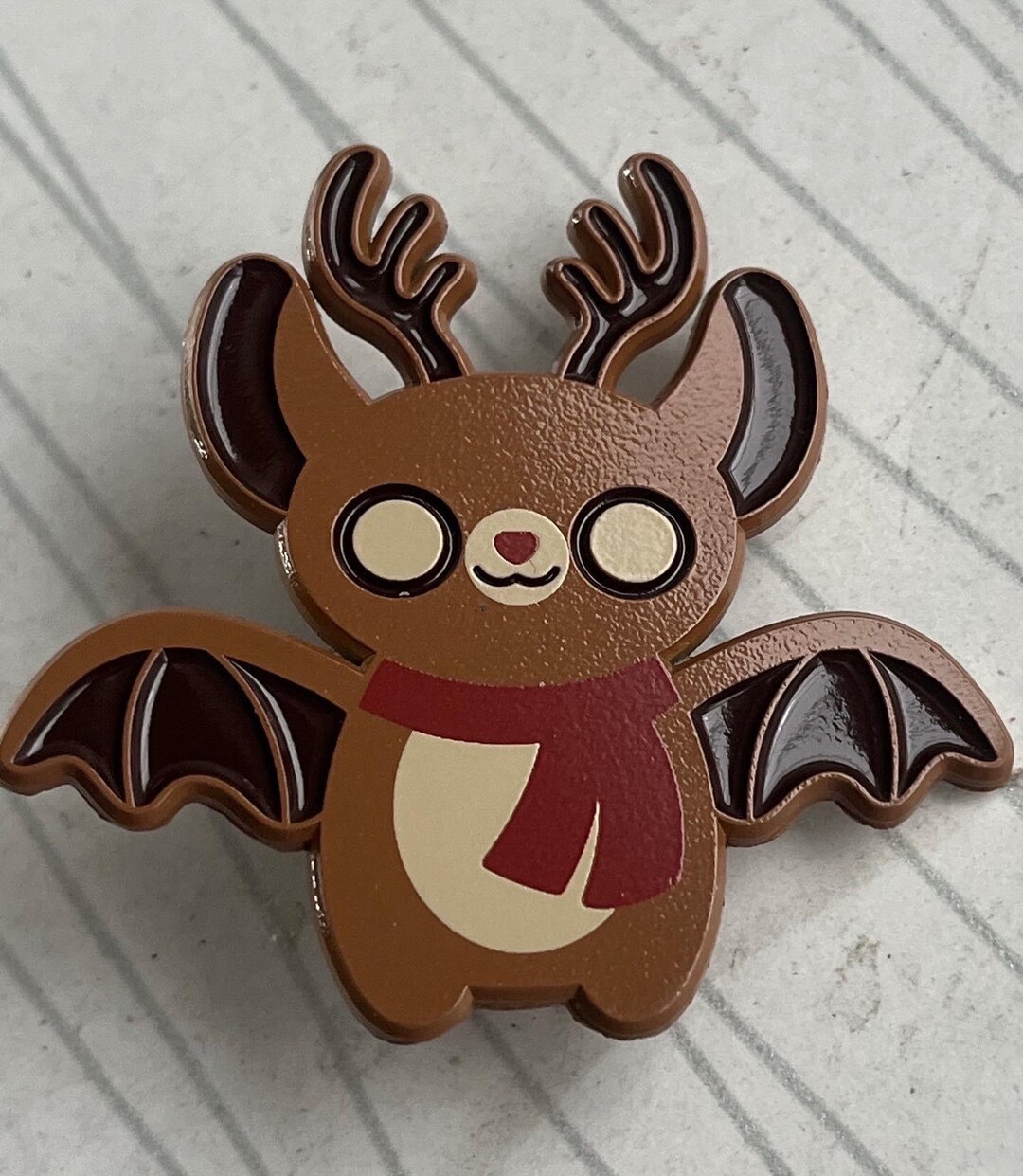 Reindeer Bat Enamel Pin - Etsy