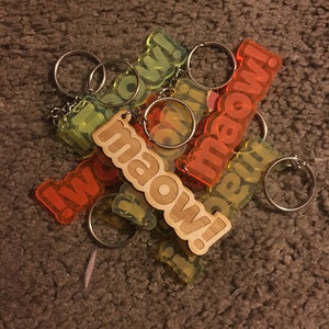 Maow Keychain - Etsy