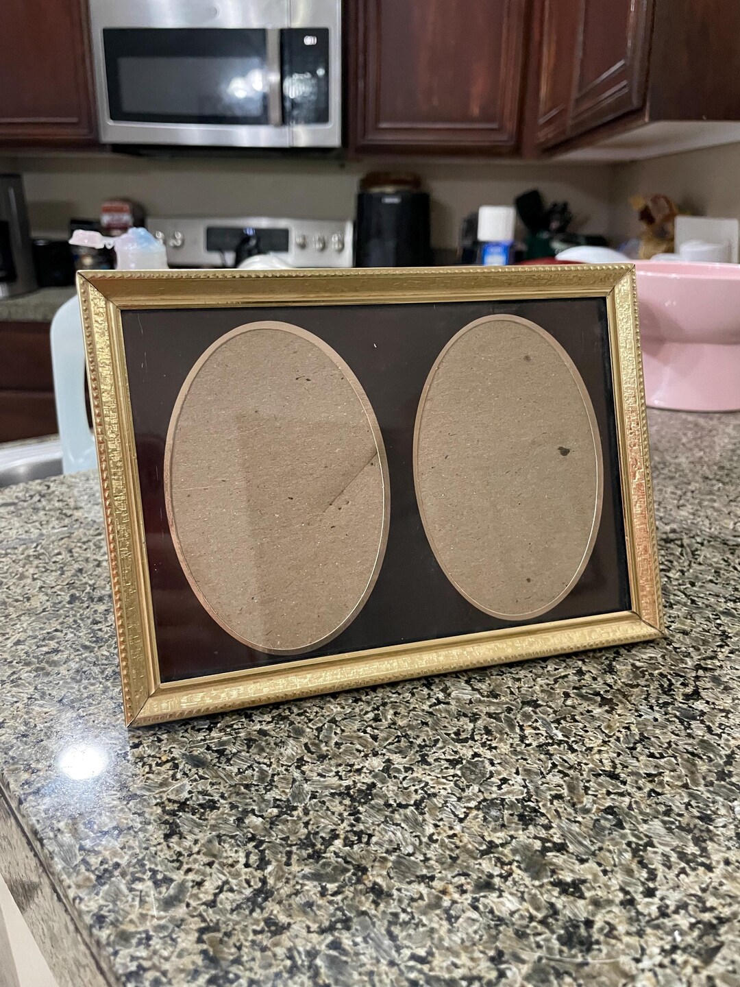 Vintage Brass Tone, Double Oval Picture Frame - Etsy