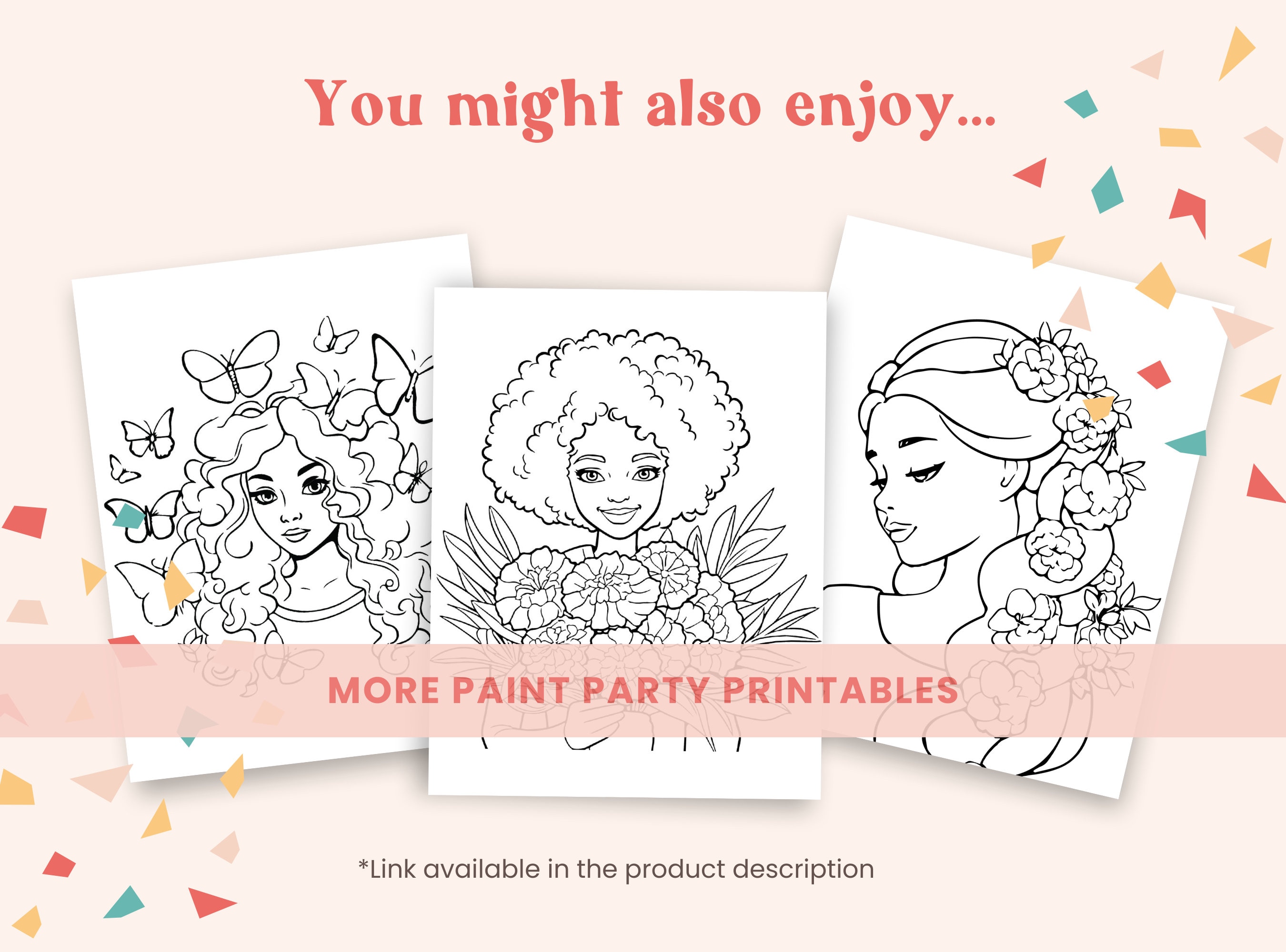 Spring Flower, DIY Paint Party Template, Tracer Kit, Printable Canvas ...