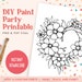 DIY Paint Party Template, Flower Mail, Printable Canvas Art for Ladies ...