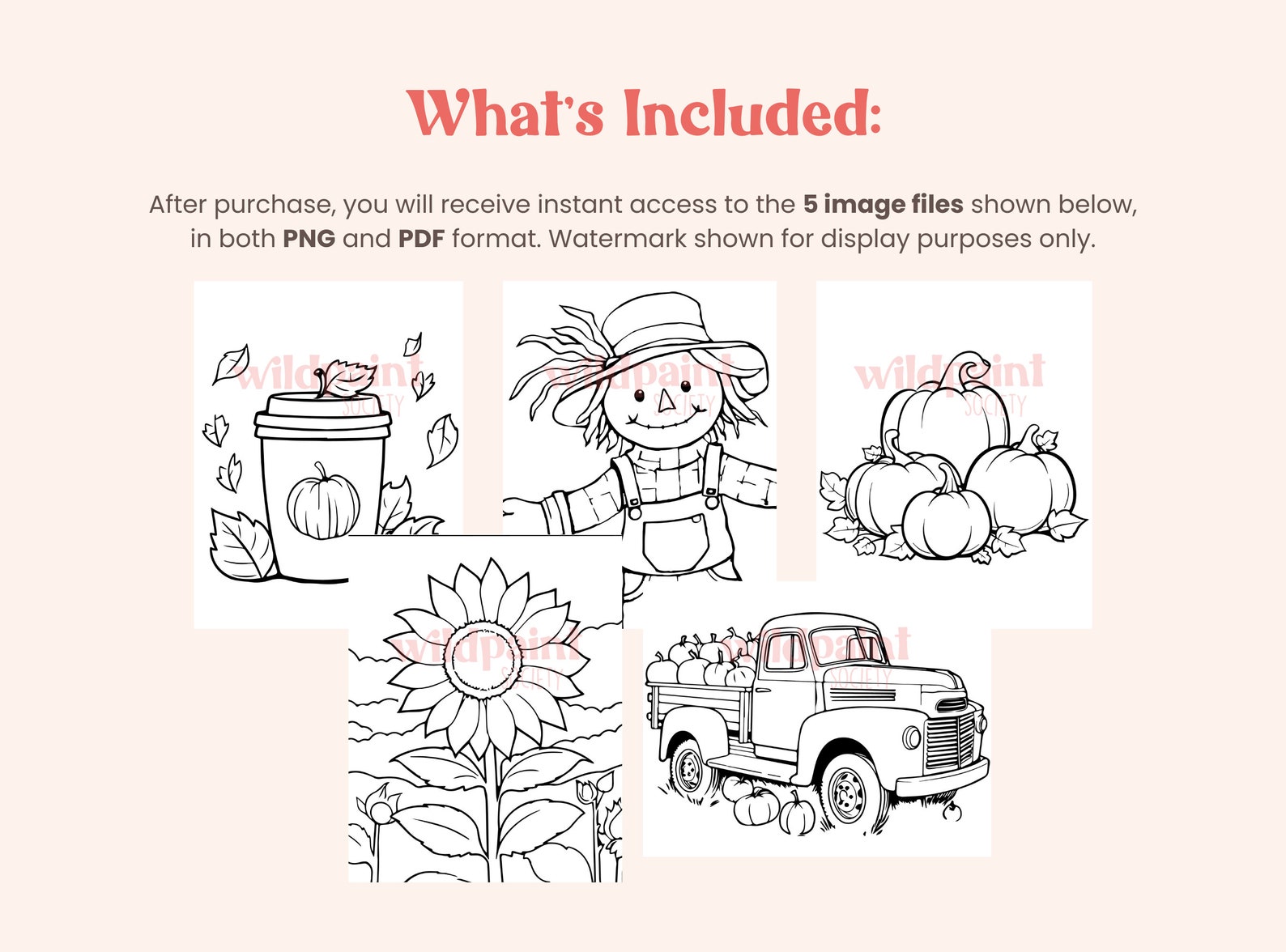 DIY Paint Party Templates, Feeling Fall, 5 Designs Included, Printable ...