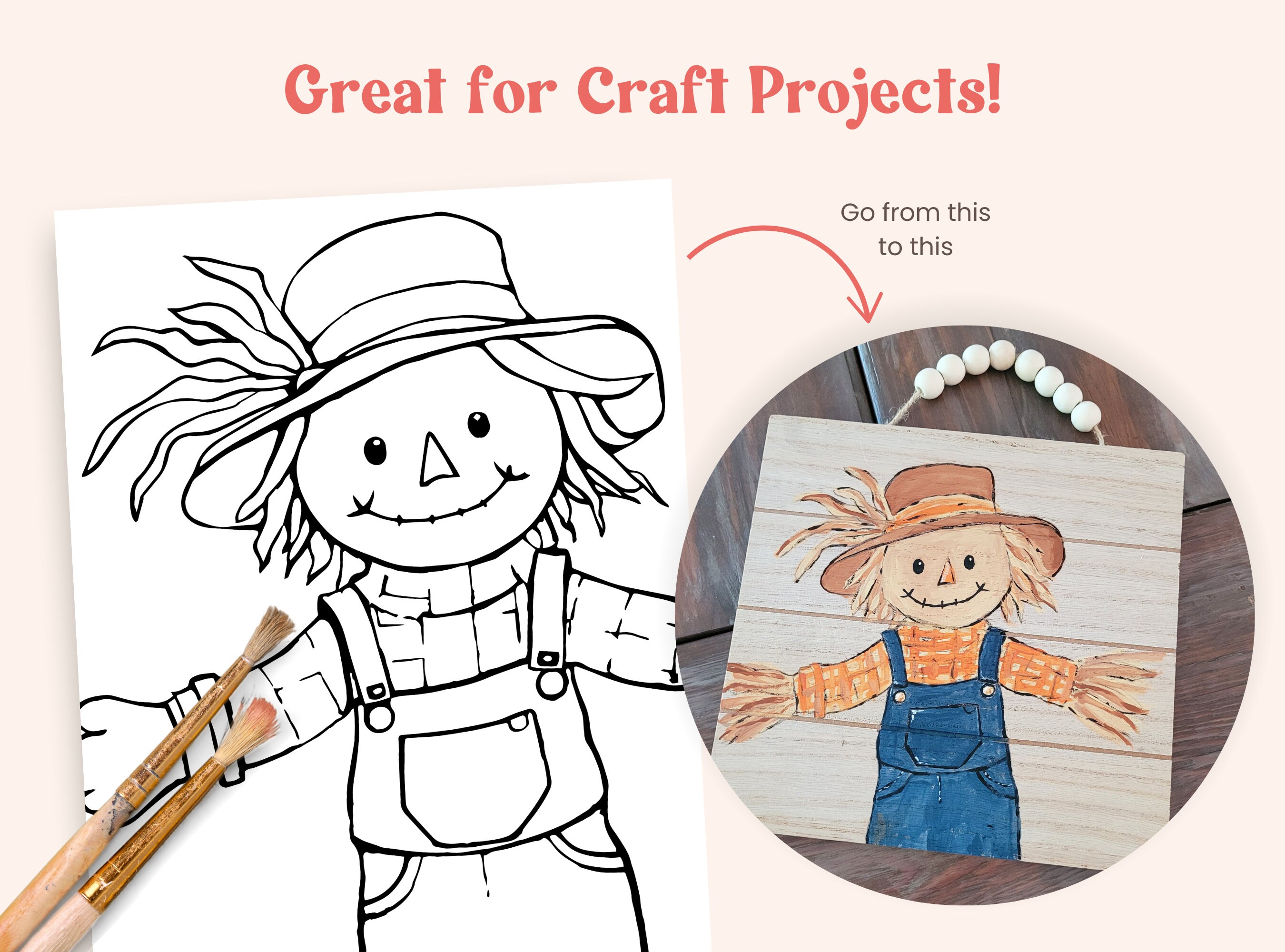 DIY Paint Party Templates, Fun Florals, 5 Designs Included, Printable ...