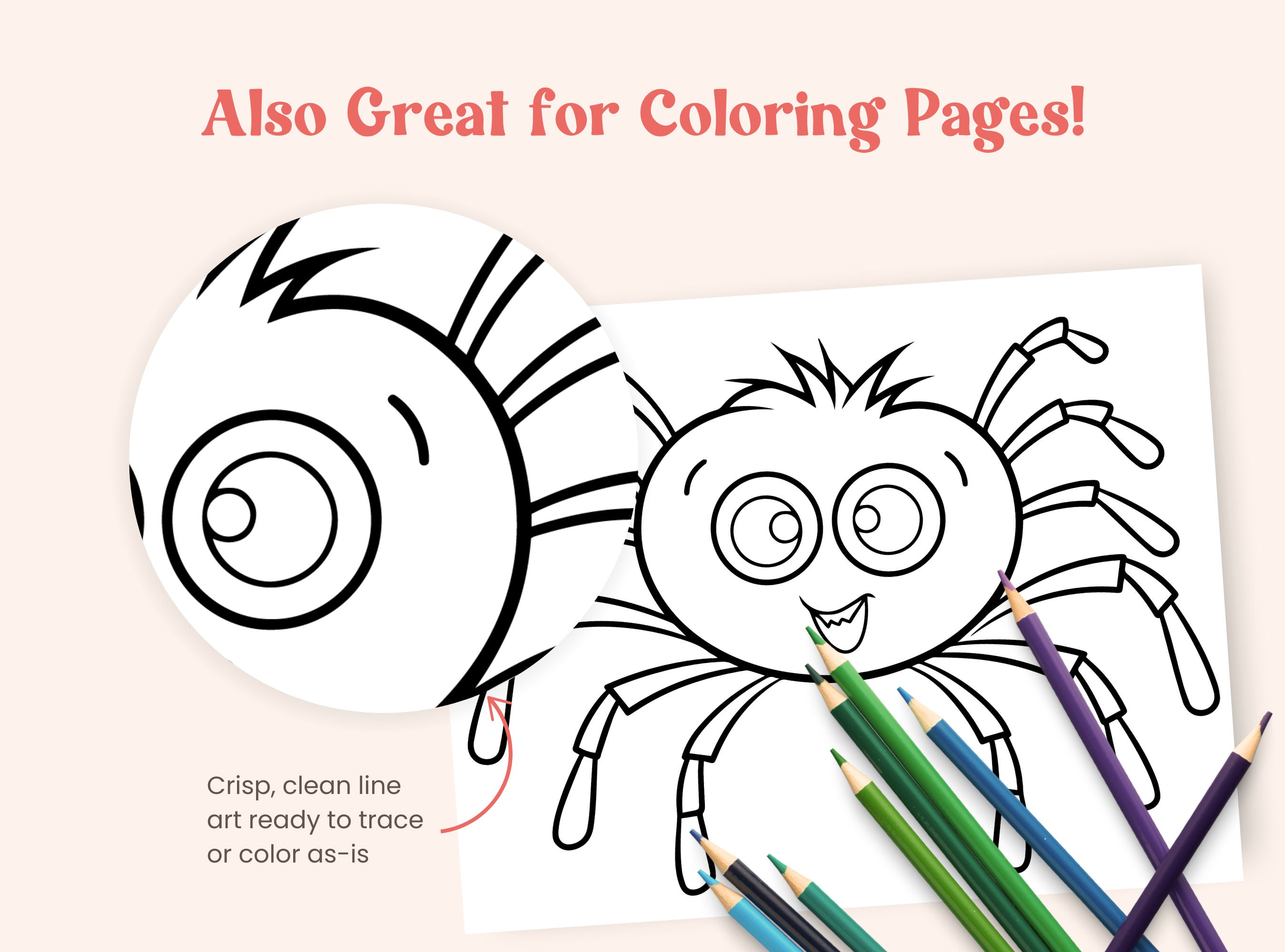 DIY Paint Party Template, Spooky Spider, Printable Canvas Art for Fall ...