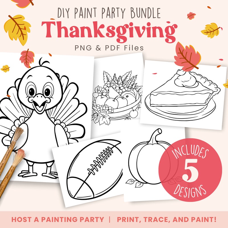 Thanksgiving Line Art - Etsy