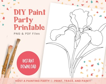 Instant Download | Art Themed | Colorful | Floral Template | Painting ...