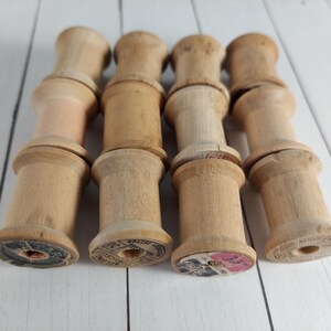 12 Vintage Empty Wooden Spools Wood Spools Natural - Etsy