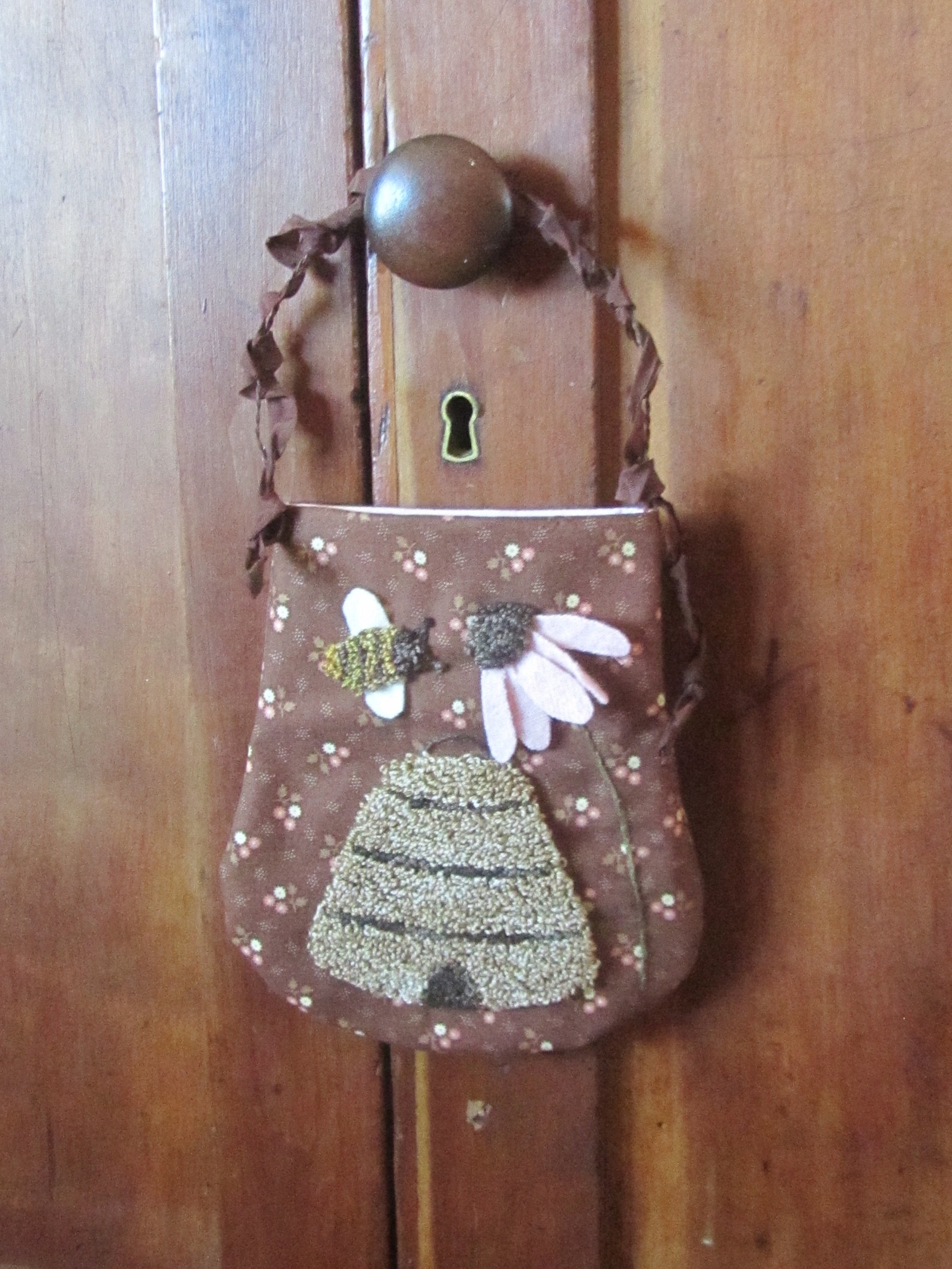 Punch Needle Pattern Summer Ditty Bag Bee Skep Flower - Etsy