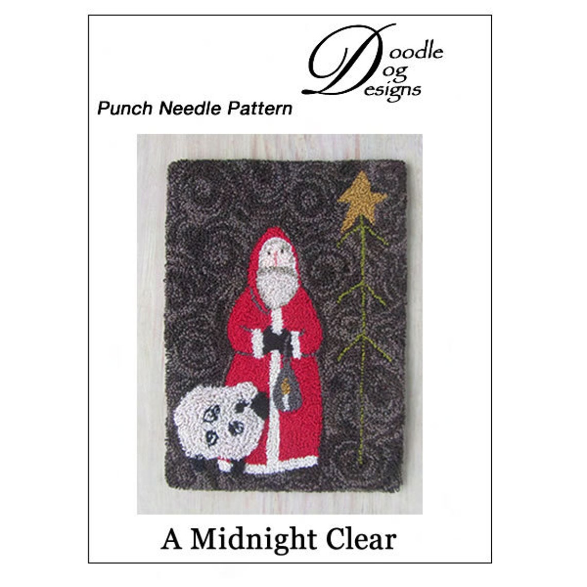 Punch Needle Pattern Santa With Sheep Punchneedle Pdf - Etsy