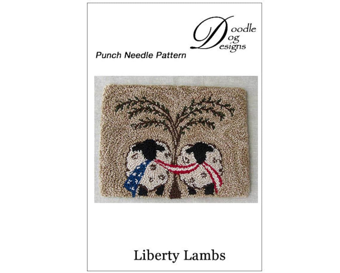Punch Needle Pattern Patriotic Sheep With Flag Punchneedle - Etsy