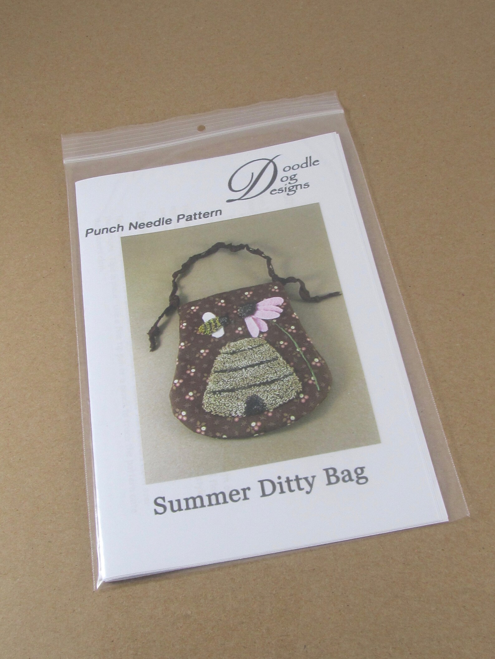Punch Needle Paper Pattern Summer Ditty Bag Bee Skep | Etsy