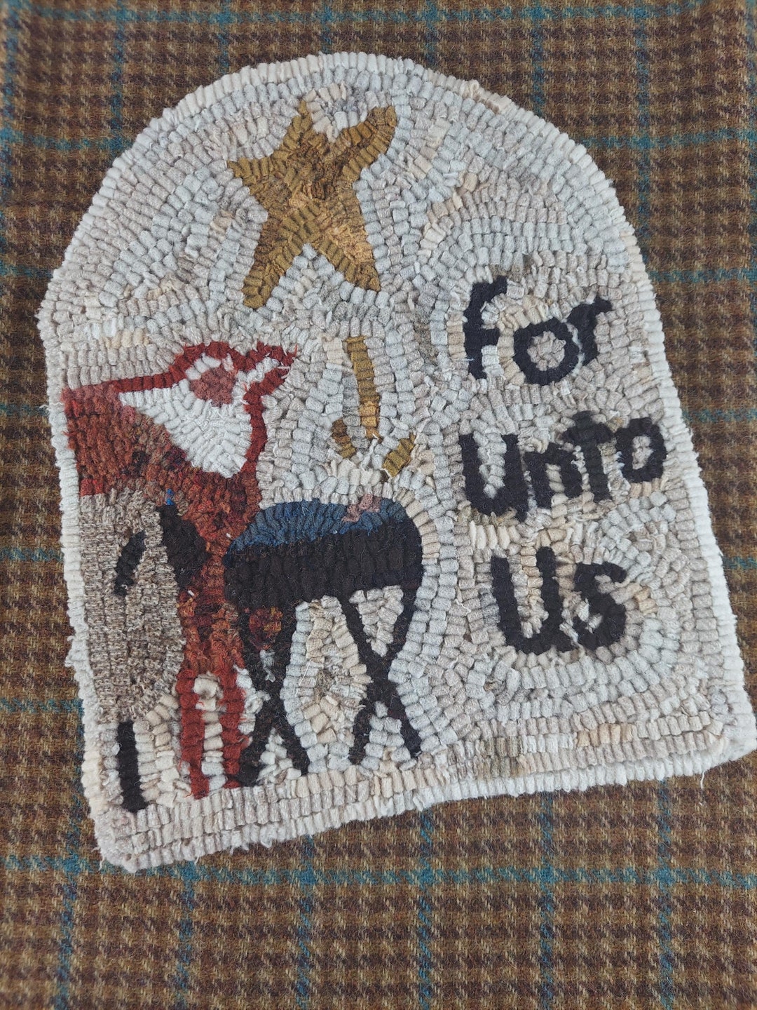 Christmas Nativity Hooked Rug Pattern ~ Full Size Rug Hooking Pattern ...