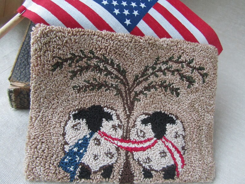 Primitive Punch Needle Kit Patriotic Sheep With Flag Needle - Etsy