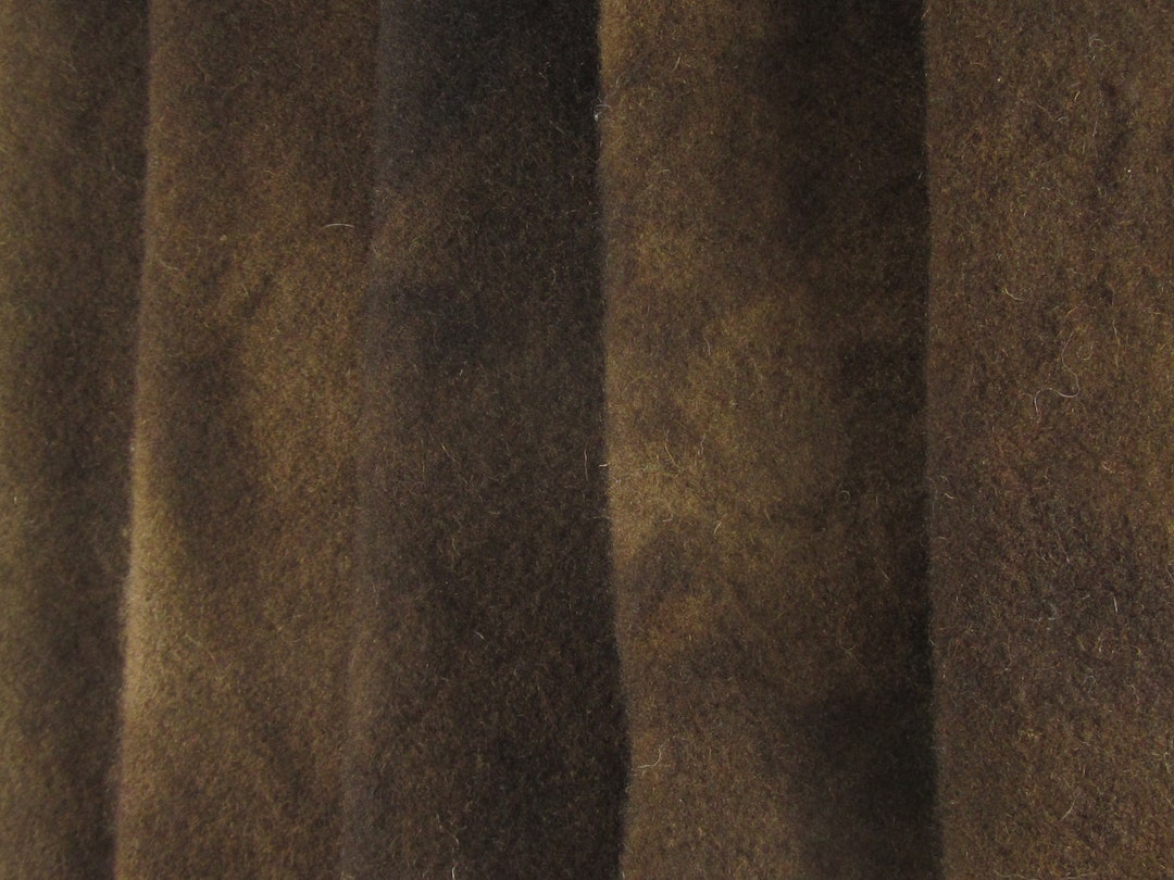 Hand Dyed Felted Wool Fat Quarter: Seal Brown, Rug Hooking, Applique - Etsy