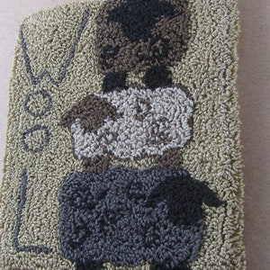 Primitive Punch Needle Sheep Kit: Stacked Sheep Pattern - Etsy