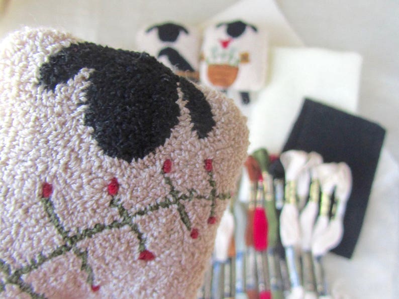 Primitive Sheep Punch Needle Kit Four Seasons Needle Punch - Etsy