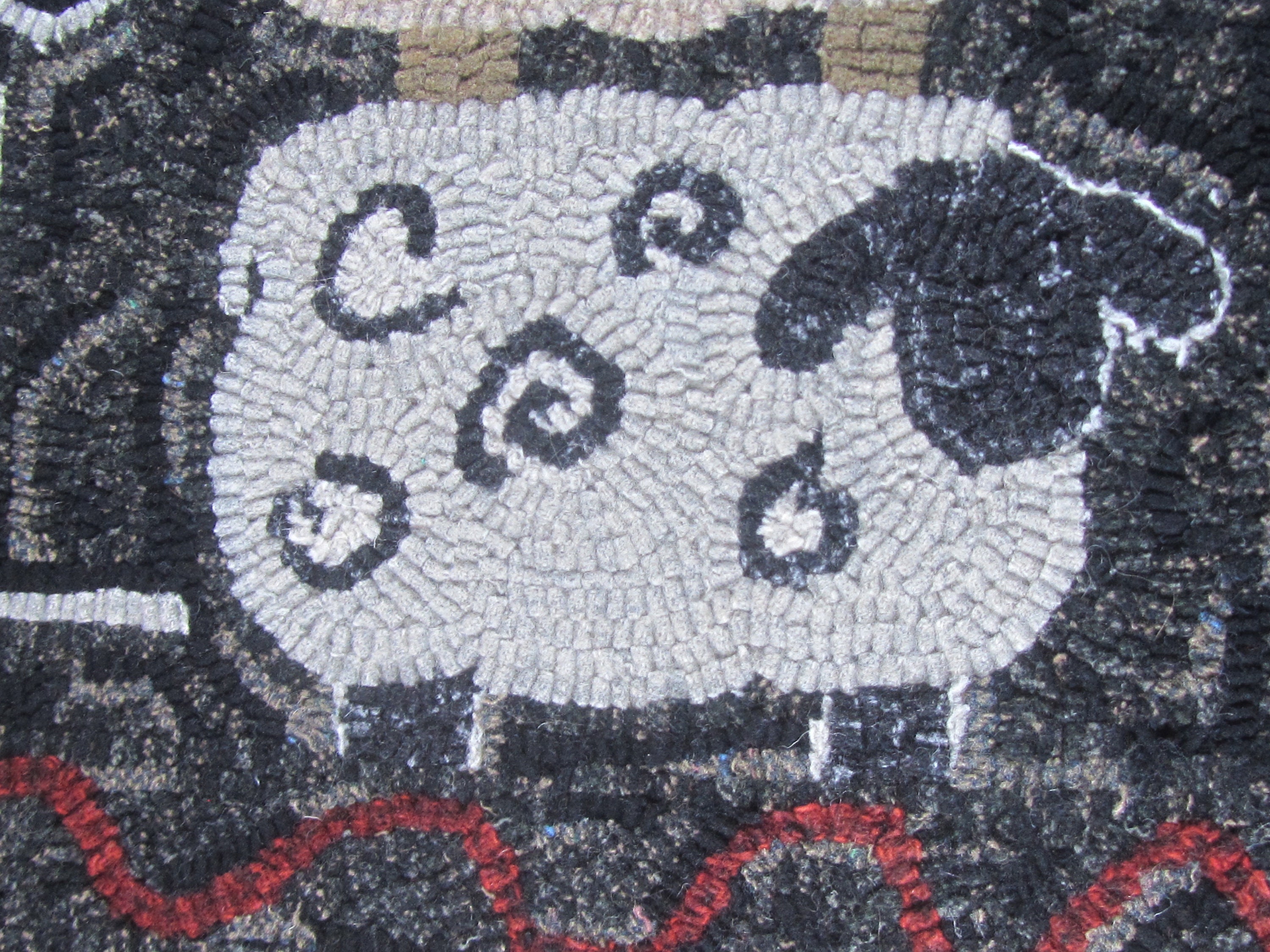 Hooked Rug Pattern for Stacked Sheep WOOL Full Size - Etsy