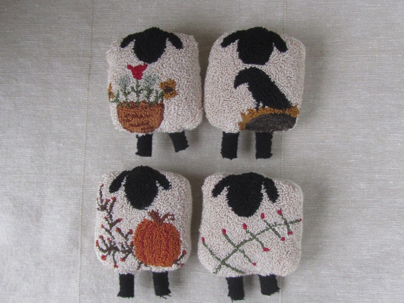 Primitive Sheep Punch Needle Kit Four Seasons Needle Punch - Etsy
