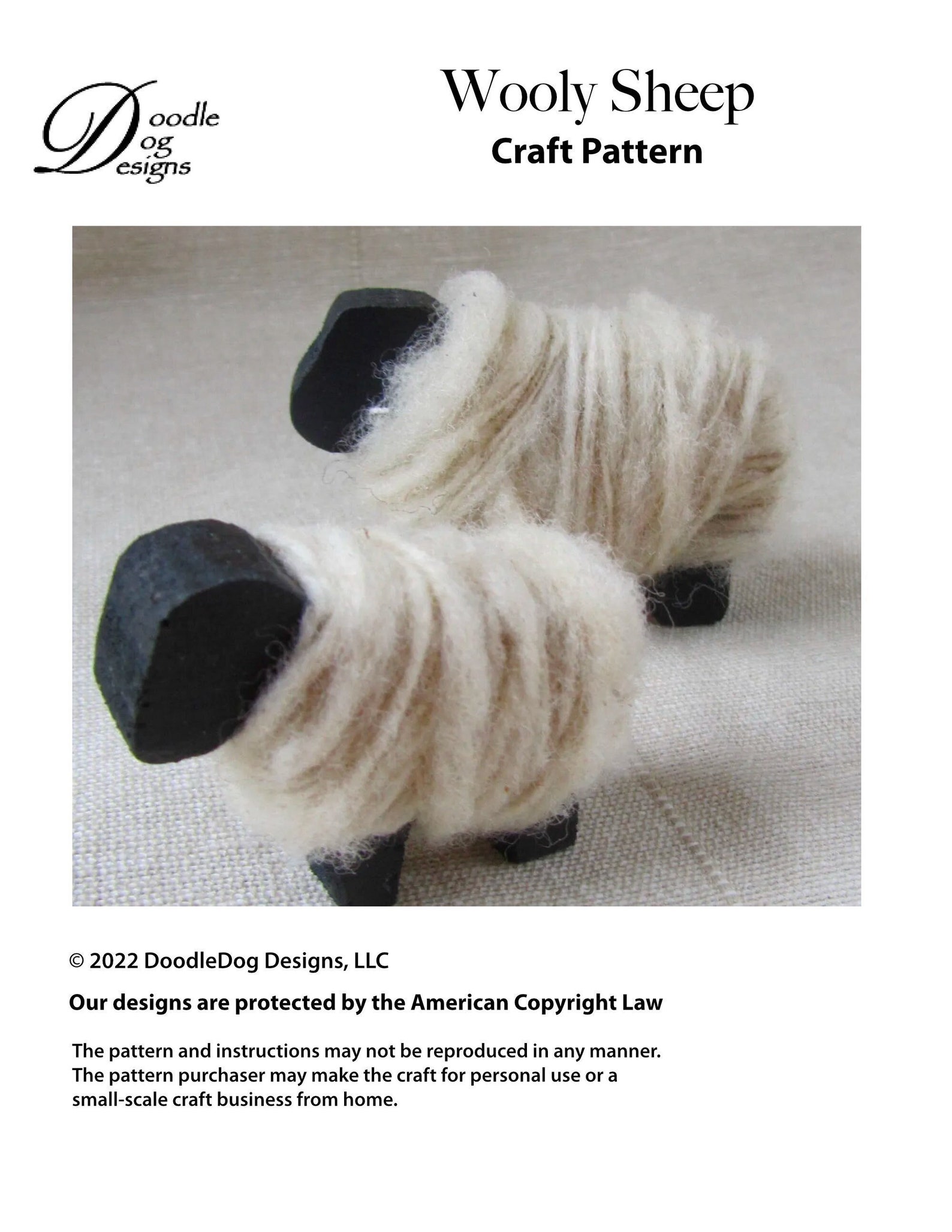 Primitive Sheep Digital Pattern & Instructions Easy Craft - Etsy
