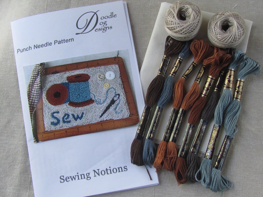 Primitive Punch Needle Kit ~ Sewing Notions ~ Needle Punch Pattern ...