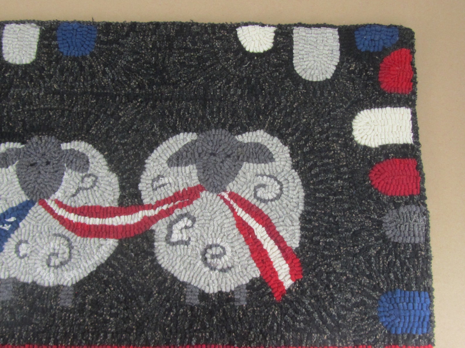 Hooked Rug Pattern for Patriotic Sheep Full Size Pattern - Etsy