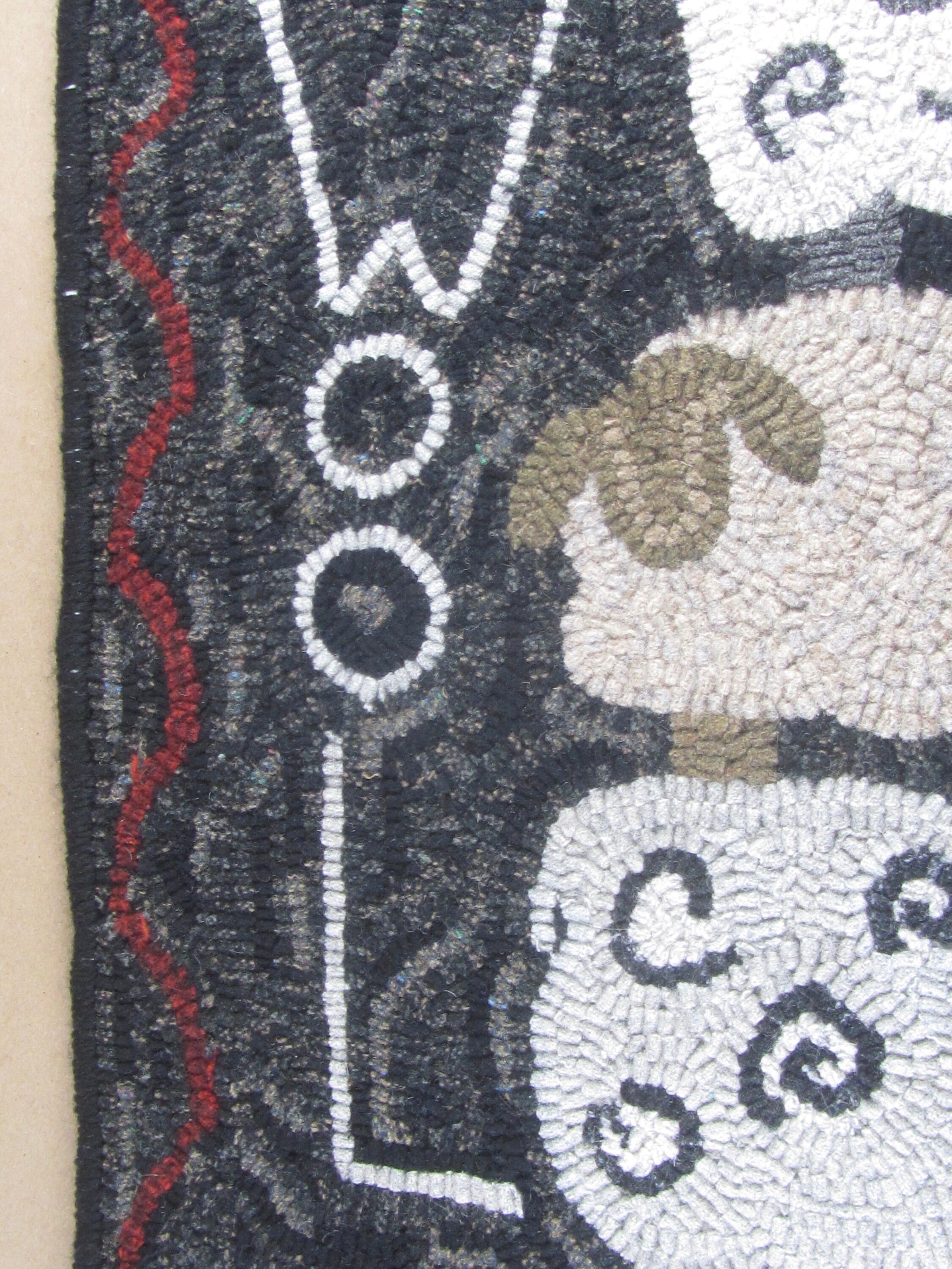 Hooked Rug Pattern for Stacked Sheep WOOL Full Size | Etsy