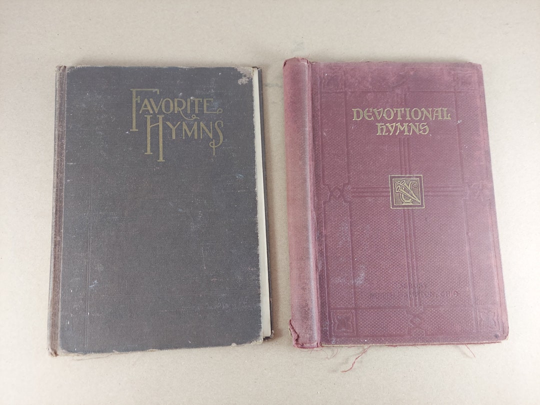 Vintage Hymnal Book Covers Set of 2 With Spines Intact for - Etsy