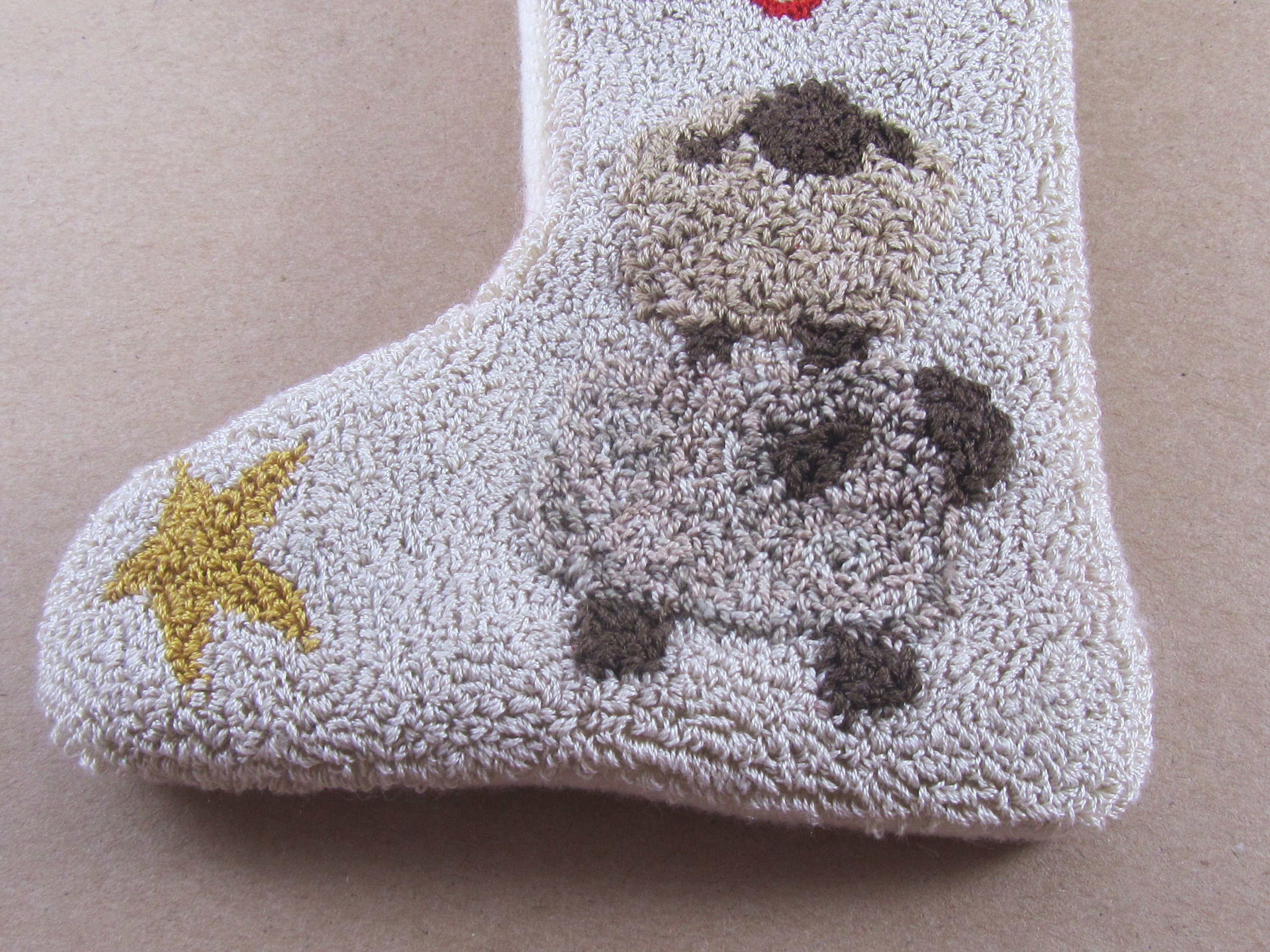 Punch Needle Pattern Christmas stocking with sheep | Etsy
