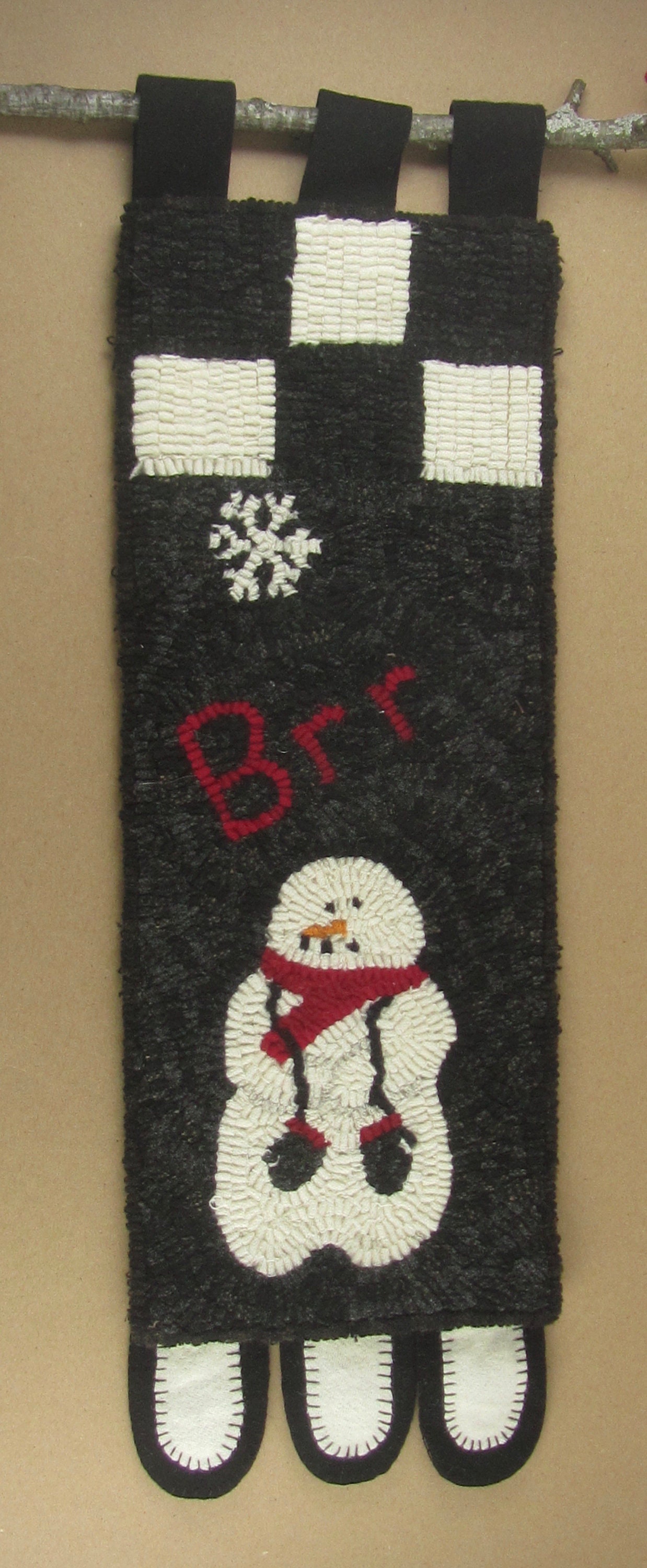 Hooked Rug Pattern for Winter Snowman Full Size Instant | Etsy