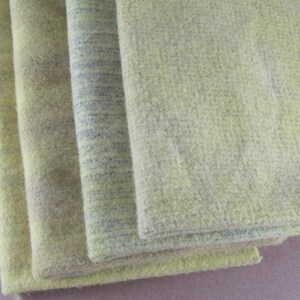 Hand Dyed Felted Wool Fat Quarters Lemon Yellow - Rug Hooking- Applique ...