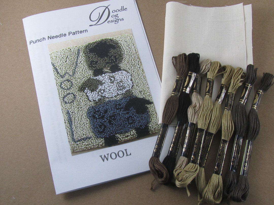 Primitive Punch Needle Sheep Kit: Stacked Sheep Pattern - Etsy