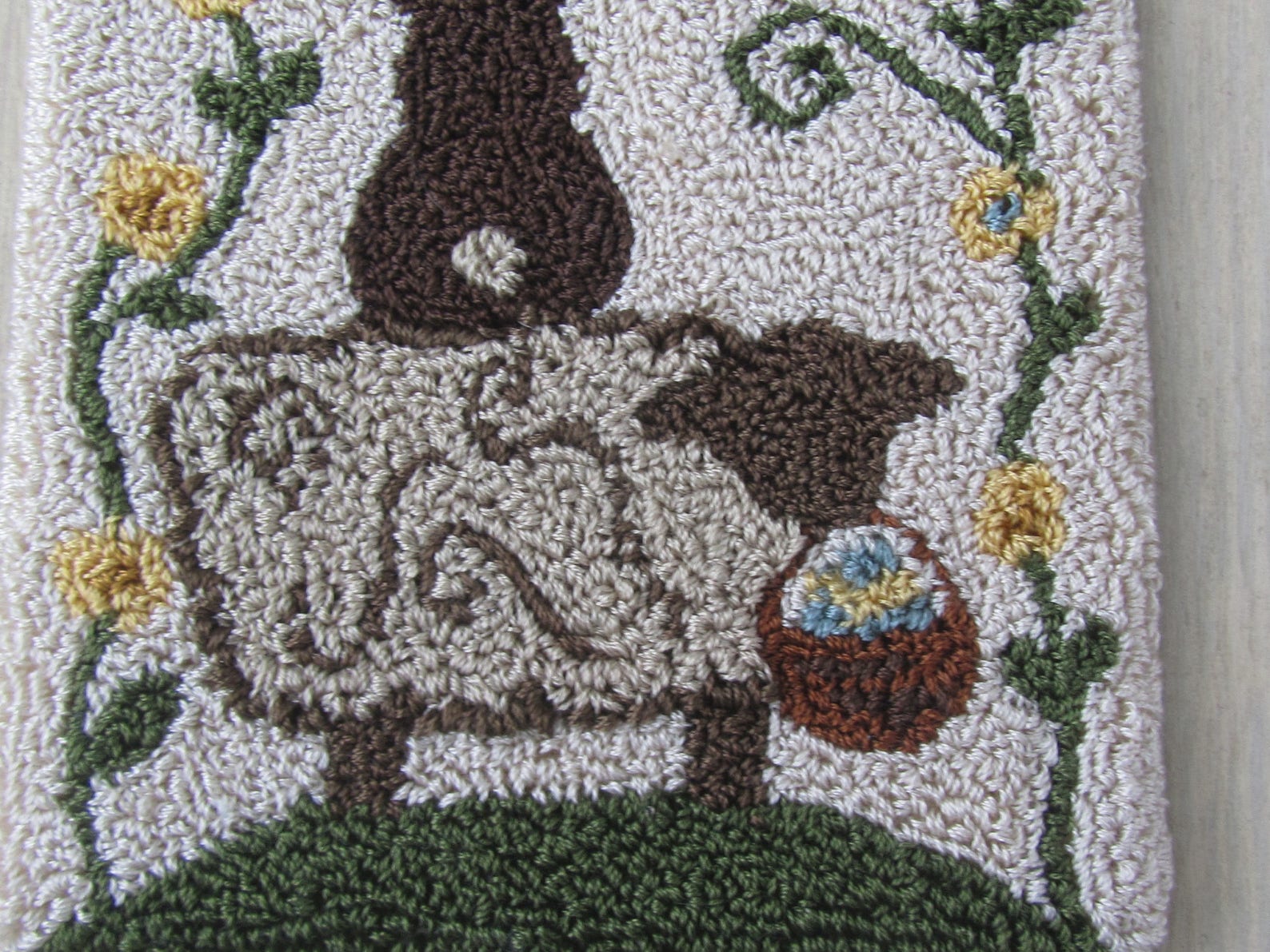 Punch Needle KIT Sheep With Easter Basket Chocolate Bunny - Etsy