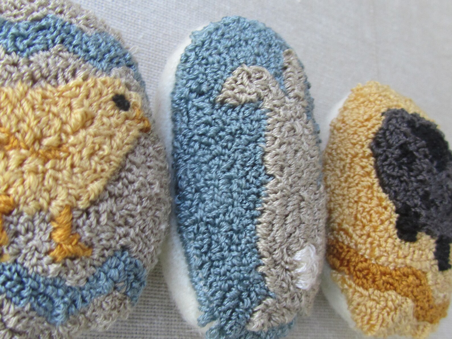 Primitive Easter Eggs Punch Needle Kit Sheep Chick Bunny | Etsy