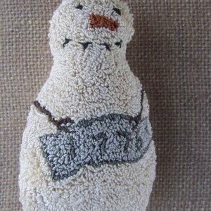 Snowman Punch Needle KIT ~ Winter Bowl Fillers / Shelf Sitters - Folk Art - Punchneedle Pattern ...